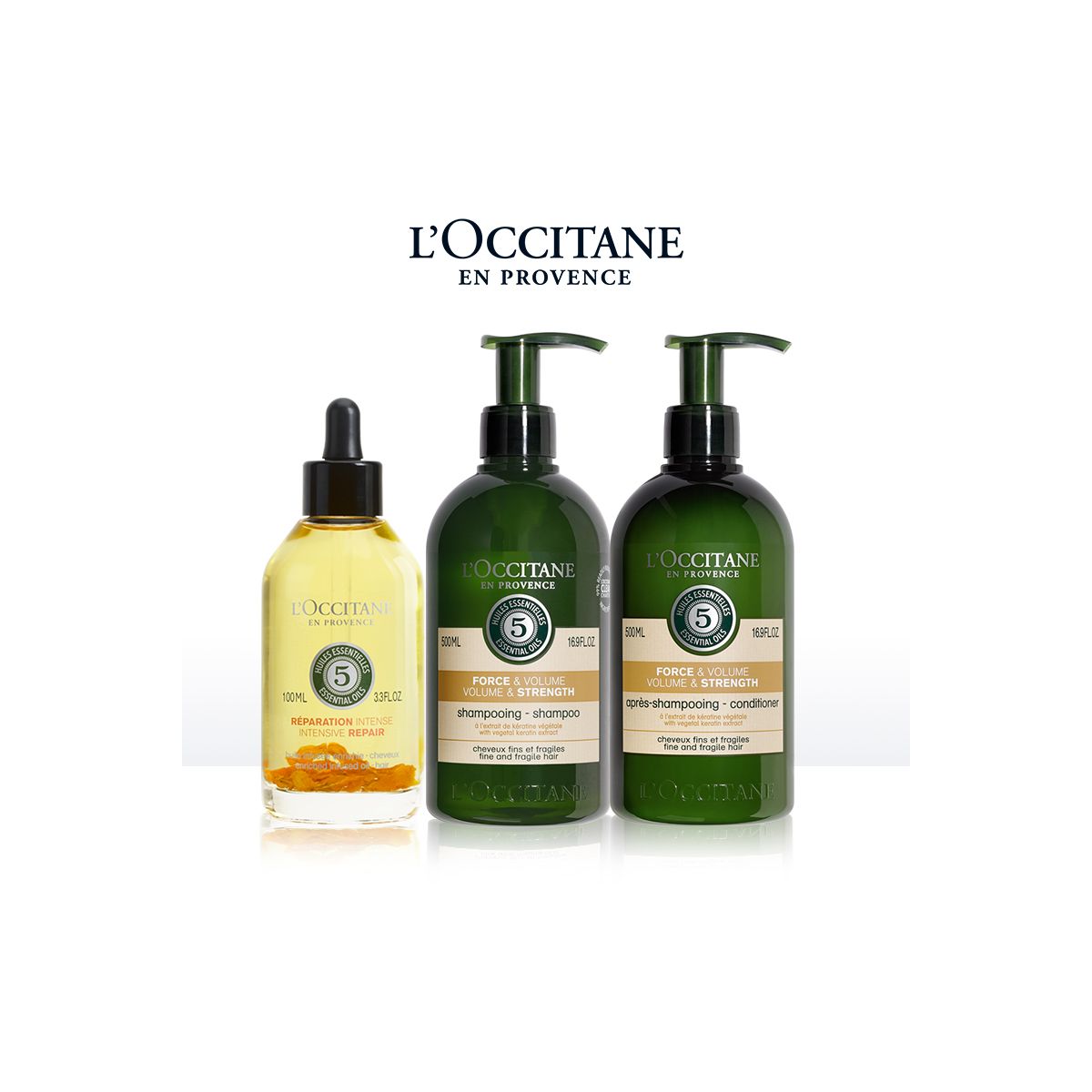 菁纯修护精油+菁纯强韧洗护发套装-护发精油/发膜-L'OCCITANE中国官网